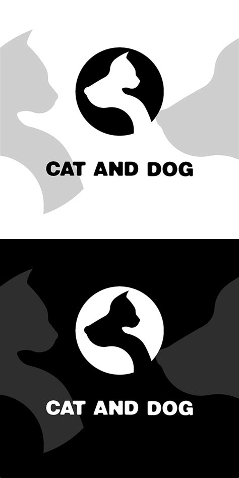 猫和狗logo 设计