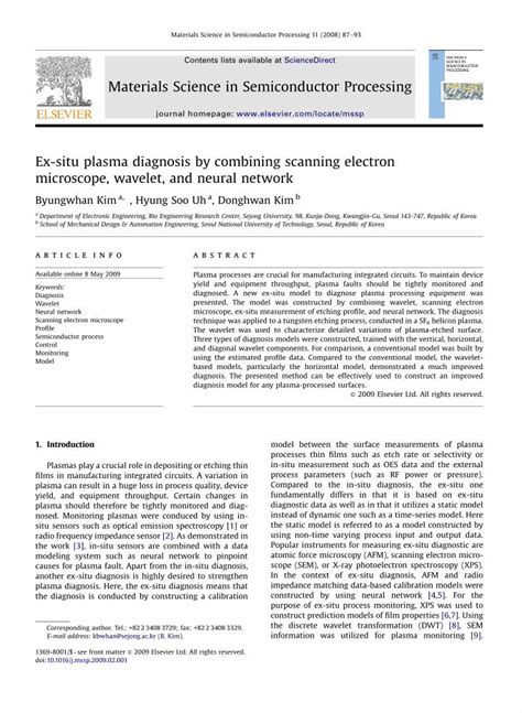 pdf ex situ plasma diagnosis by combining scanning electron
