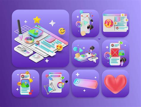 User Interface And Graphic Design 3d Icon And Illustration Pack 28款3d卡通绘图插画图形设计编辑器icon图标插图png免抠图片