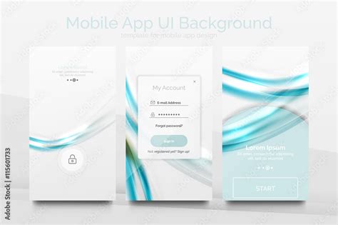 Mobile Application Interface Background Design Stock Vector Adobe Stock