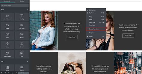 how to create elementor template library for wordpress