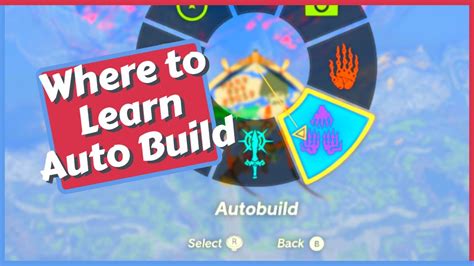 Where To Learn Auto Build In Zelda Tears Of The Kingdom Totk Youtube