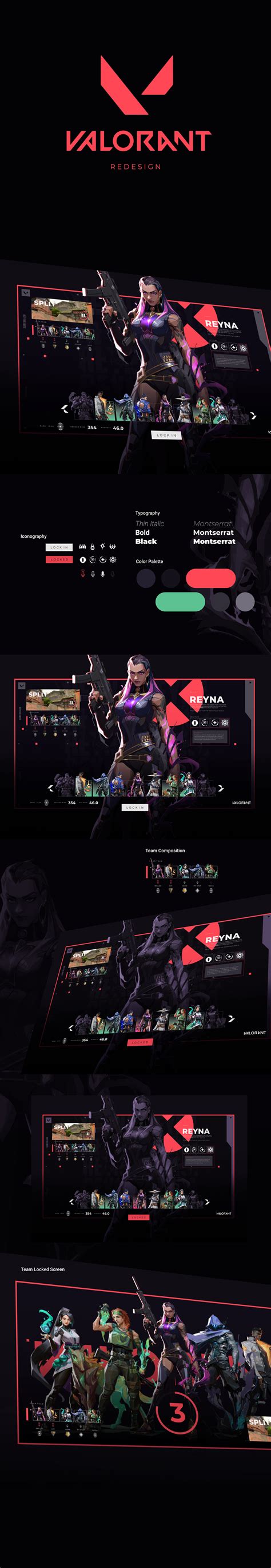 Ui Art Valorant Character Picker Screens Behance