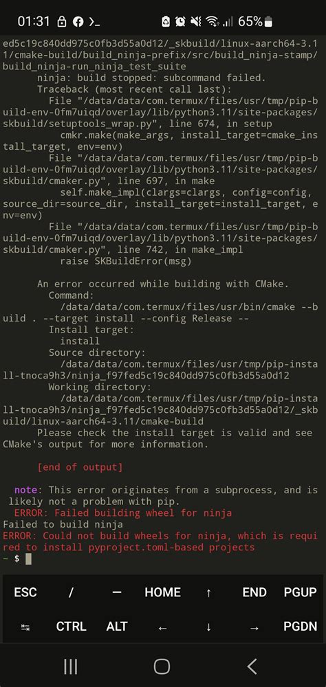 Error Numpy Panda Ninja R Termux