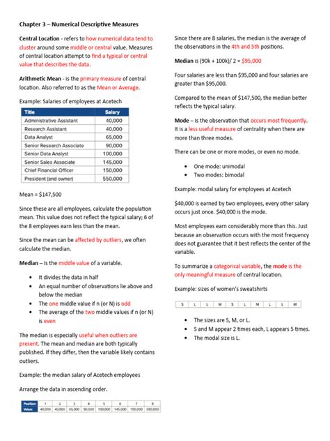 Chapter 3 Pdf Mean Mode Statistics