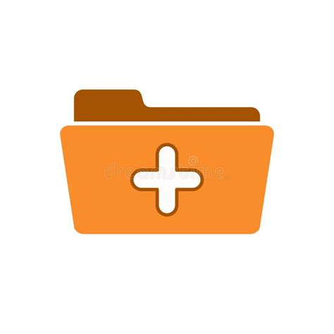 add attach create folder make new plus icon stock vector illustration