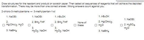 Solved Draw Structures For The Reactant And Product On Chegg