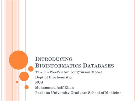 Ppt Introducing Bioinformatics Databases Powerpoint Presentation