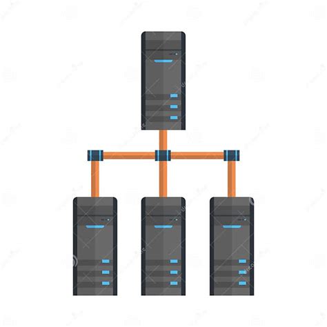 Data Center Icon Cloud Computer Connection Hosting Server Database Synchronize Technology Stock