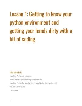 Python Lesson By Marietjie Davel TPT