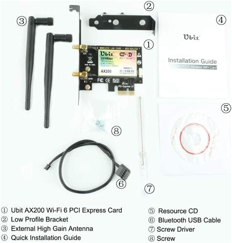 Ready Stock Ubit AX200 PCIE WiFi 6 Card 2974 Mbps Dual Band 5GHz 2 4GHz PCI E Wireless WiFi