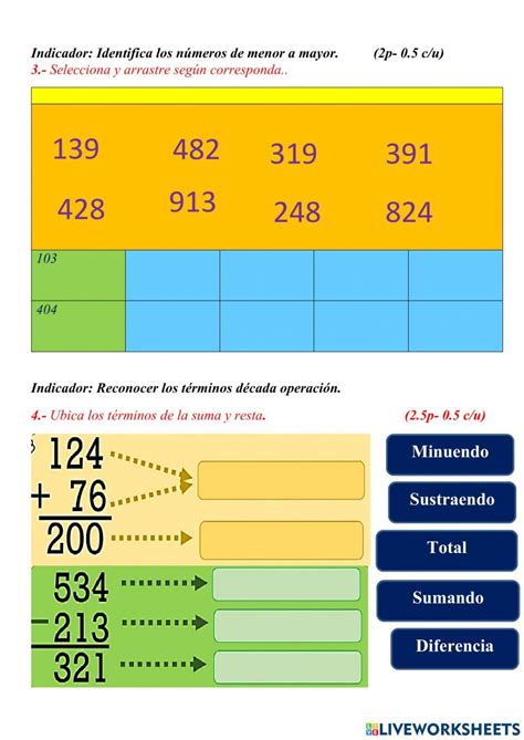 Números Online Exercise For 3 Live Worksheets