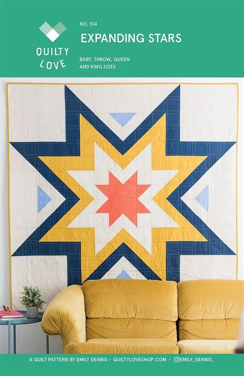 Expanding Stars Quilt Pattern Lindas Electric Quilters