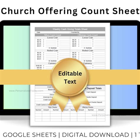 Church Spreadsheet Templates Etsy