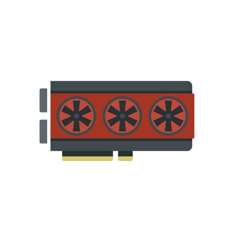 video card chip icon flat vector computer gpu 17336661 vector art at