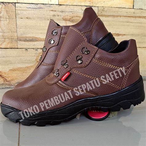 Jual Sepatu Safety Kulit Sapi Asli King Skn Ujung Besi Keselamatan