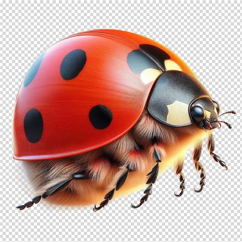 Premium Psd A Ladybug With A Black Dot On Its Back Is Shown