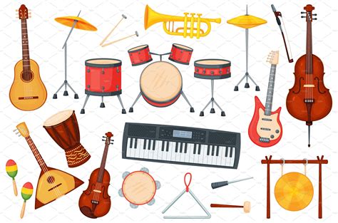 Cartoon Music Instruments For Masterbundles