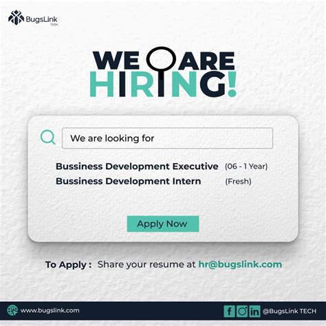 bugslink tech on linkedin hiringnow bussinessdevelopment