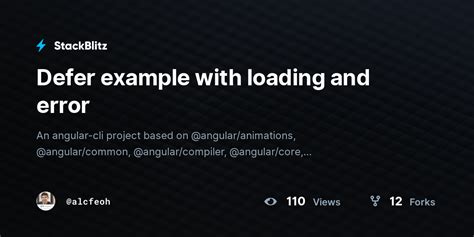 defer example with loading and error stackblitz
