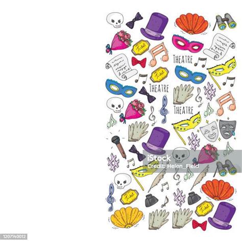 극장 벡터 그림입니다 엔터테이먼트 영화관 무대 이벤트 배너 포스터에 대한 배경 Theatrical Performance에 대한