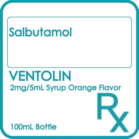 Ventolin Ventolin 2mg5ml Syrup Orange Flavor 100ml Prescription