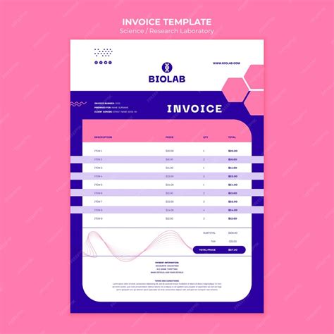 Free Psd Science And Tech Invoice Template