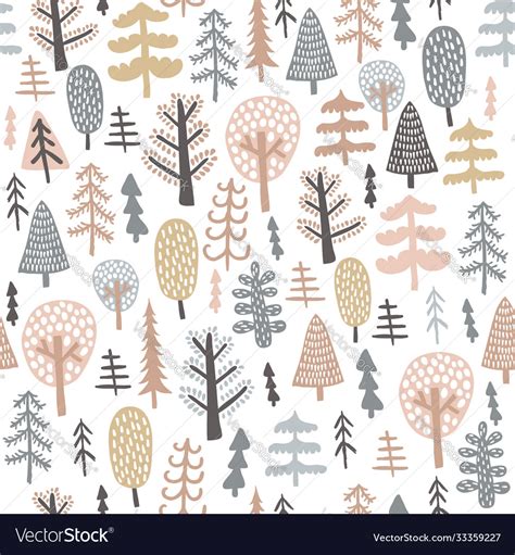 Tree Pattern Royalty Free Vector Image Vectorstock