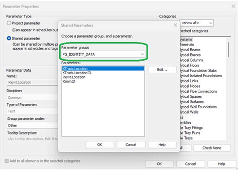 Manually Adding Ktrack Shared Parameters In Revit