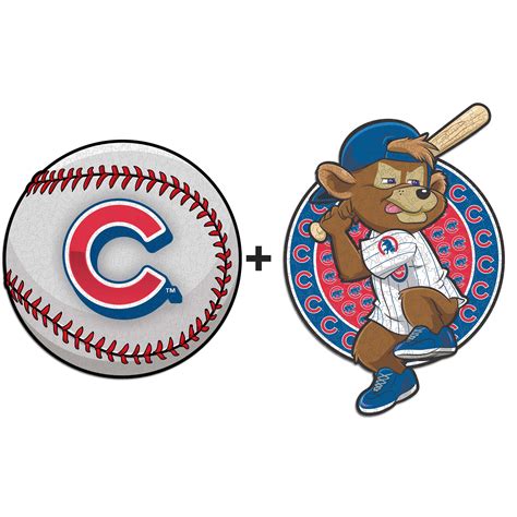 2 Pack Chicago Cubs™ Baseball Mascot Iconic Puzzles