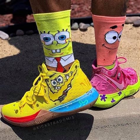Kyrie 5 Spongebob Squarepants Hype Shoes Irving Shoes Custom Nike Shoes