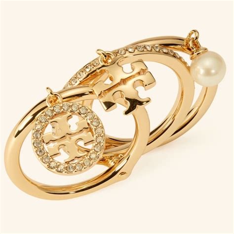 Tory Burch Jewelry Tory Burch Miller Pave Crystal Charms Ring