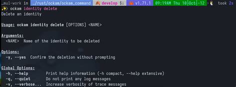 make `ockam identity delete` no args interactive by asking the user