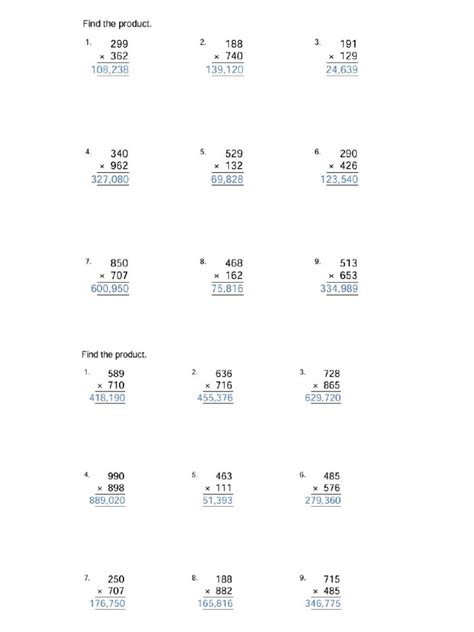 Multiplication Answer 22 6 Pdf