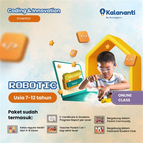 Jual Coding And Innovation Robotic Inventor Online Class 1 Level