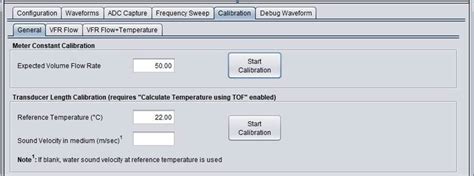 Calibration — Ultrasonic Sensing Design Center User Guide 02300003