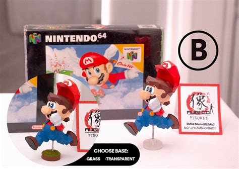 Super Mario 64 I 01 Mario B Figure Mid Size [sm64] 1996 Etsy