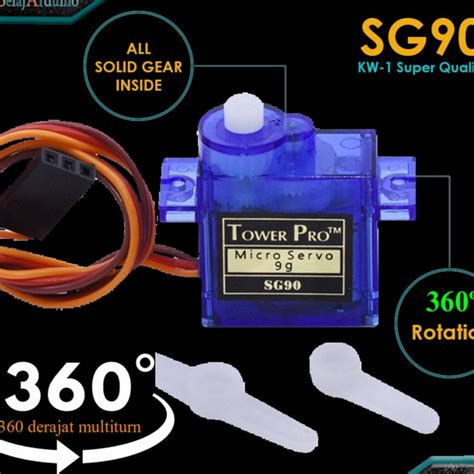 Jual Servo Sg90 Sg 90 360 Derajat Multiturn 360degrees Unlimited Turn