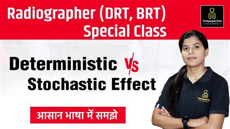 Deterministic Vs Stochastic Effect Radiation Radiographer Drt Class Brt Paramedical
