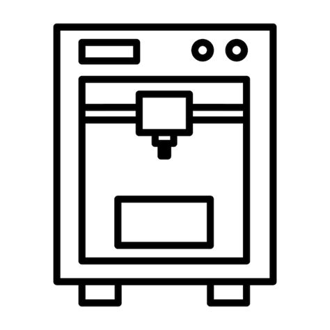 엔지니어링 프린터 아이콘 프리미엄 벡터