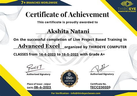 Certifications Thirdeye Computer Classes