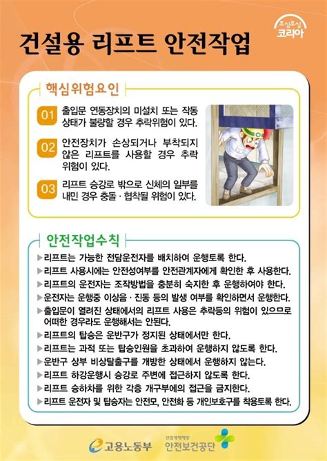 건설용 리프트 위험요인 및 안전작업수칙 네이버 블로그
