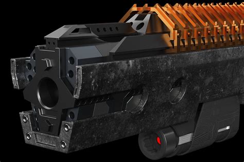 Mega Electric Gun Sci Fi 3d Model Animated Rigged Cgtrader
