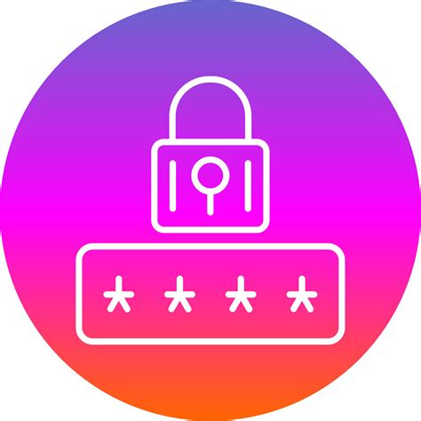 Password Line Gradient Circle Icon 43713212 Vector Art At Vecteezy