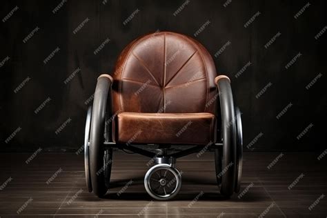 Premium Photo Leather Armchair On Wheels Merging Comfort With Mobility