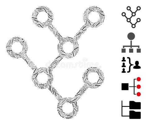 Hatch Mosaic Binary Tree Icon Stock Illustration Illustration Of