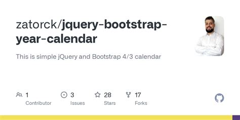 Github Zatorckjquery Bootstrap Year Calendar This Is Simple Jquery