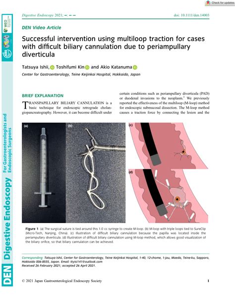 Pdf Successful Intervention Using Multiloop Traction For Cases With Difficult Biliary