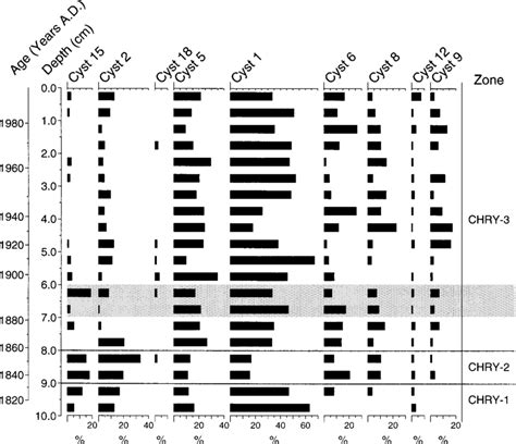 Chrysophyte Cyst Diagram From Core Hag96 1 Only Selected Taxa Are Download Scientific Diagram