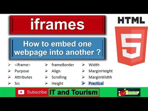 iframes in HTML , How to embed one webpage into another - YouTube